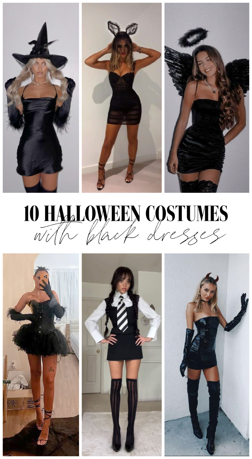 12 Halloween Costumes With Black Dresses - Mash Elle